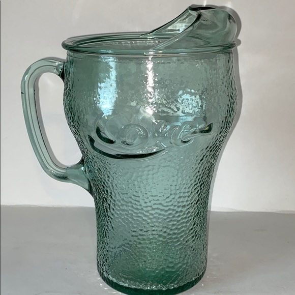Coca Cola | Dining | Cocacola Coke 64 Oz Dimpled Ice Lip Glass Pitcher ...